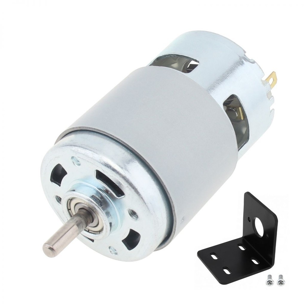 775 DC Motor 12V-24V 6000-12000RPM Double Ball Bearing High Torque ...