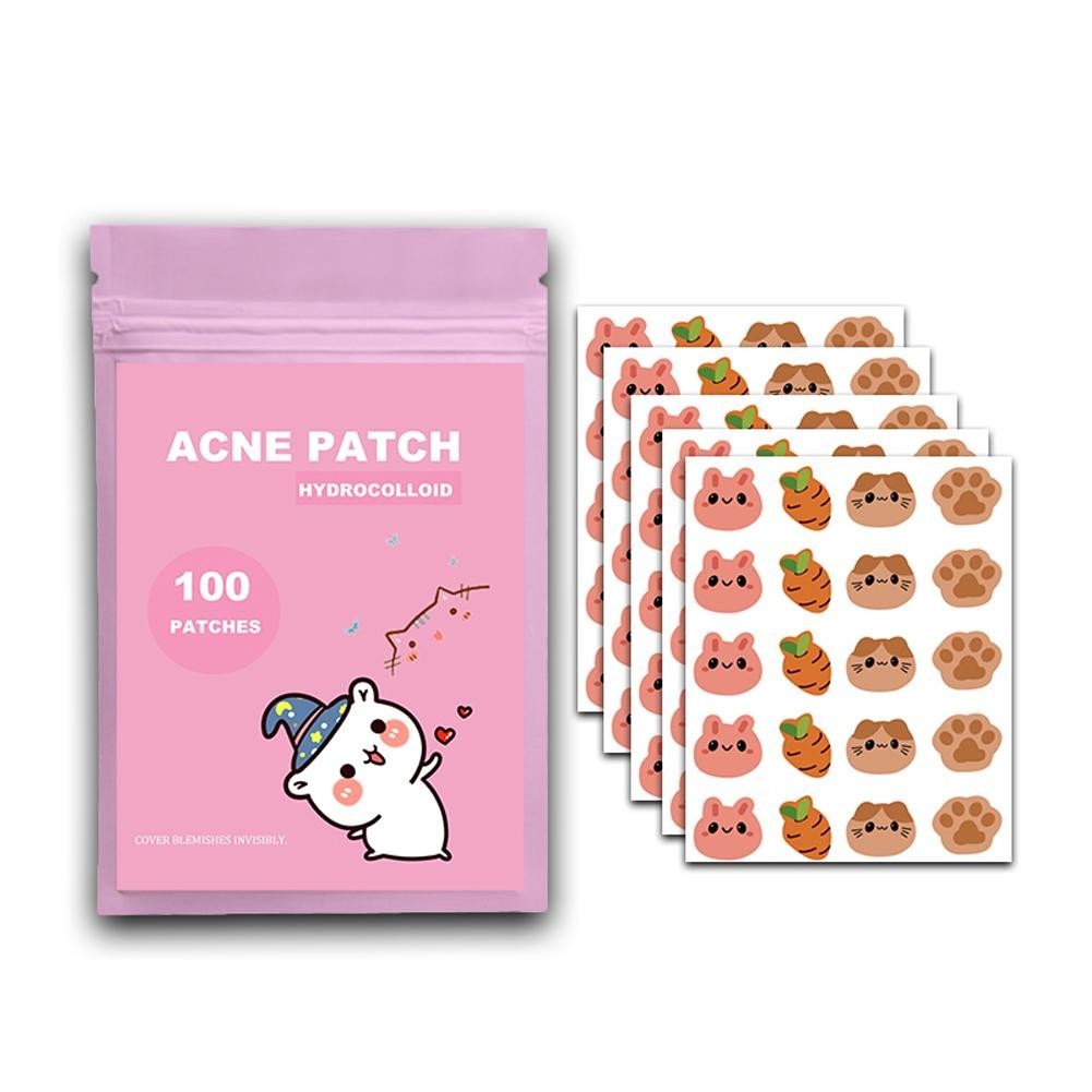 96/100 Pcs Cartoon Cute Acne Patch Hydrocolloid Pimple Patch Beauty ...