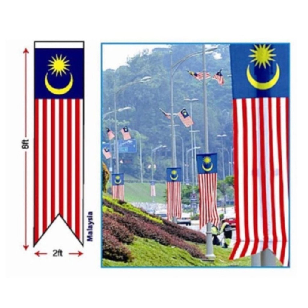 Bendera Malaysia Polyester Malaysian Flag 1X2 2X4 3X6 2X8 | Shopee Malaysia