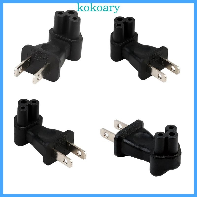 KOK US 2-pin Connector Nema 1-15P Male to IEC C7 C5 Female AC-Power ...