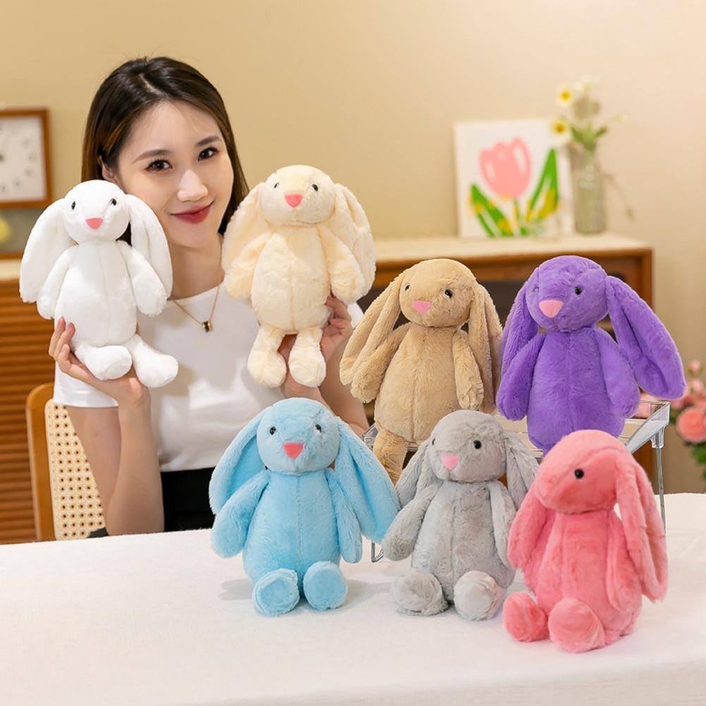 Long-eared Rabbit Plush Toy Colorful Rabbit Children's Plush Toy Gift Children's Sleep Companion ...