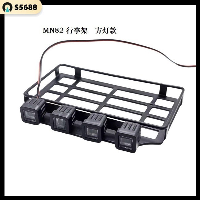 BN RC Car Roof Rack Luggage Carrier With LED Lights Compatible For MN82 ...