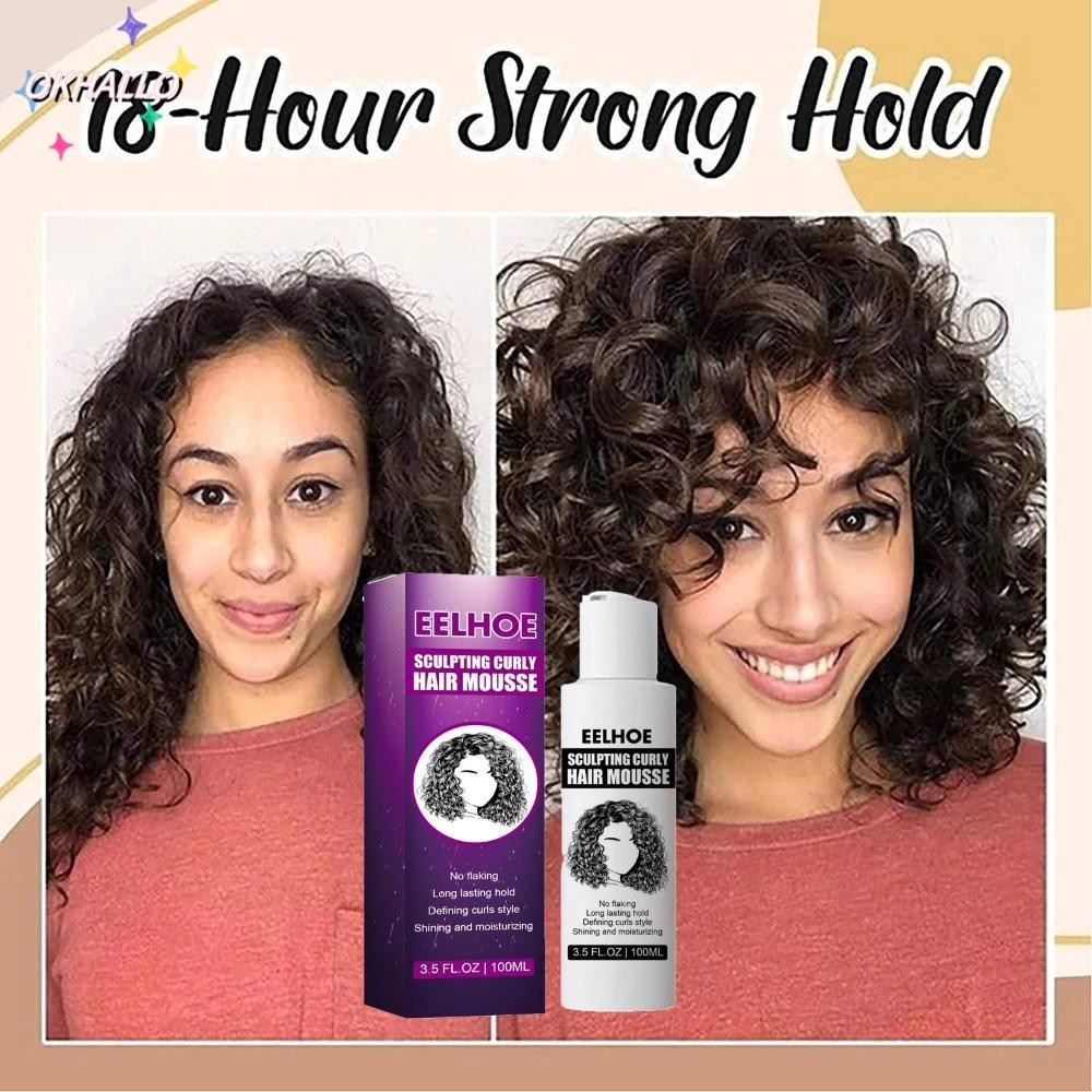OKHALLO Curl Hair Boost Defining Cream Professional Styling Gel Wavy ...