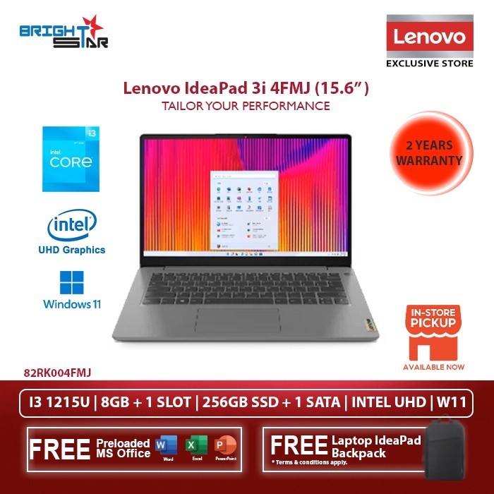 Lenovo IdeaPad 3 15IAU7 (15.6" FHD IPS | I3-1215U| 8GB | 256GB SSD ...