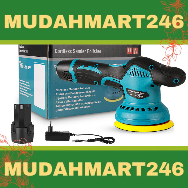 mudahmart246 5" Electric Car Polisher Waxing Machine Mesin Polish Motor ...