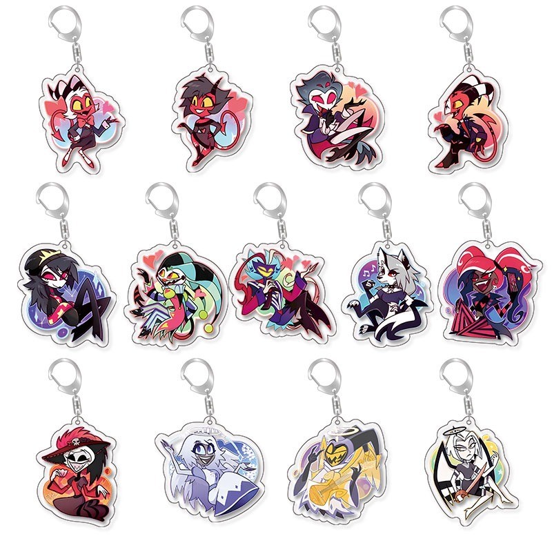 Hazbin Anime Hotel Charlie Morningstar Vaggie endant Figure Acrylic ...