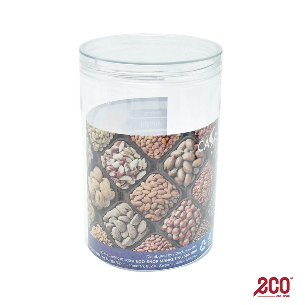 Casa Transparent Plastic Round Container (10cm x 10cm x 15cm) | Shopee ...
