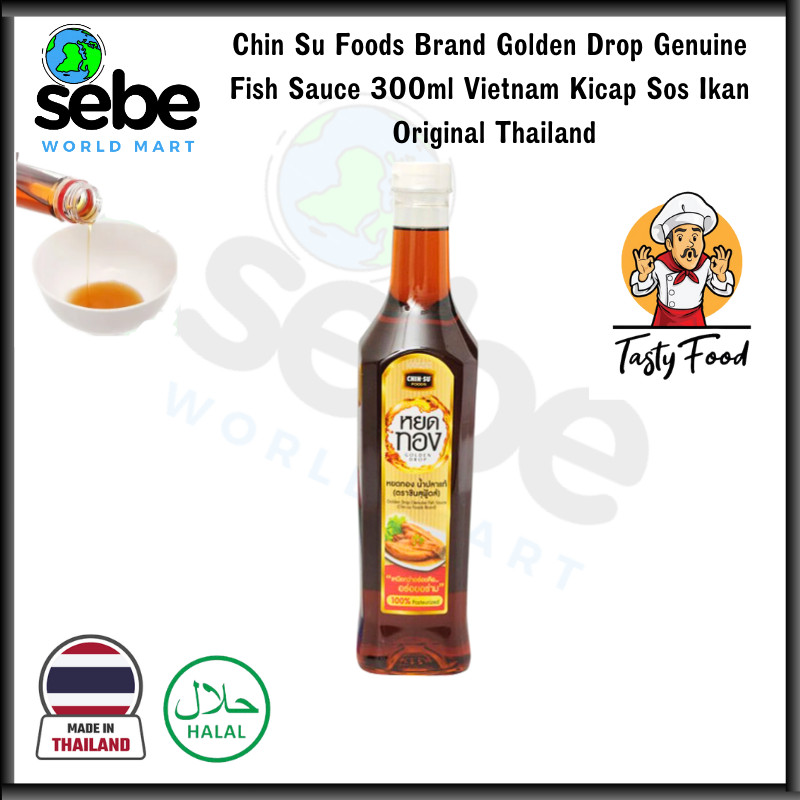 Chin Su Foods Brand Golden Drop Genuine Fish Sauce 300ml Vietnam Kicap ...