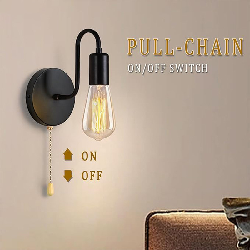 Vintage zipper Wall Light Indoor Industrial style Minimalist Living ...