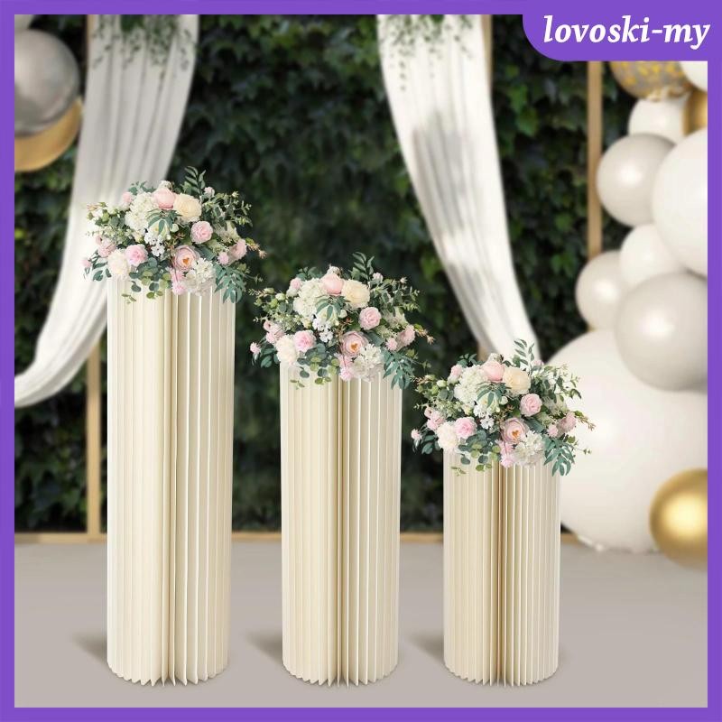 [LovoskiMY] Cylinder Pedestal Stand, Cylindrical Display Stand, Wedding ...