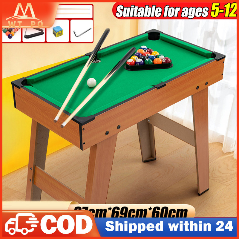 Mini billiard Table for Kids wooden with tall feet pool table set taco ...