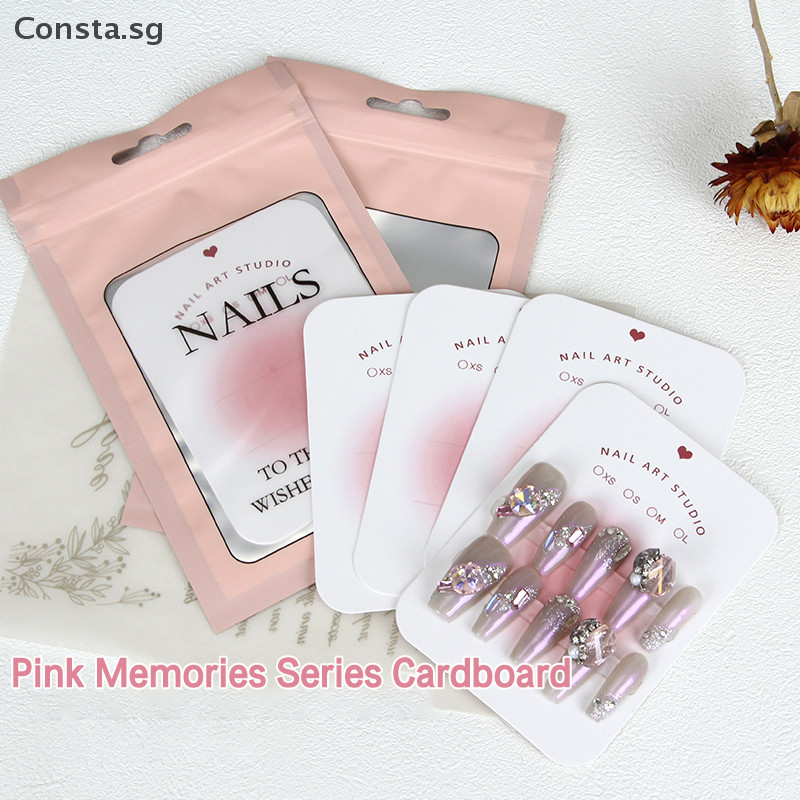 [Cons] 10Pcs Nail Display Fake Nails Card Decoration Storage Package ...