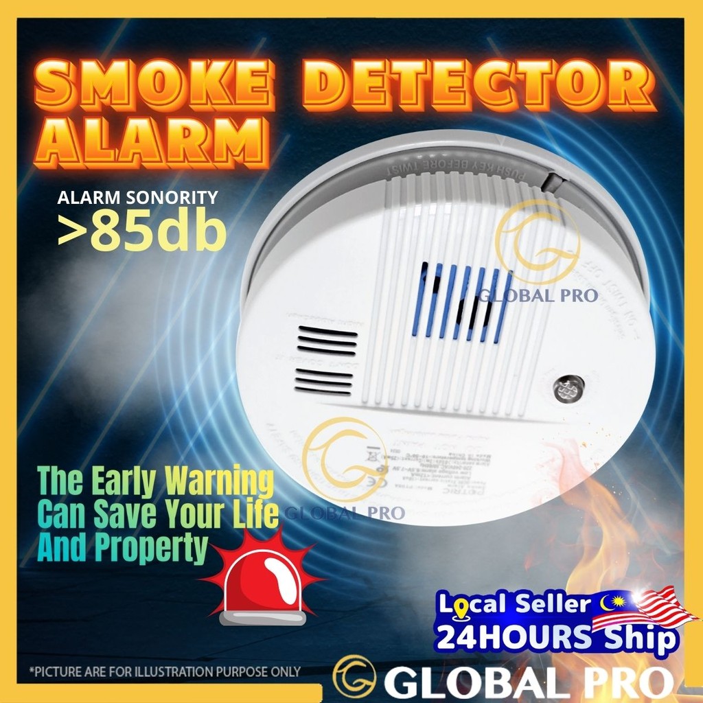 AC220V DC9V Smoke Alarm Detector Smoke Alarm Fire Alarm High Sensitive ...