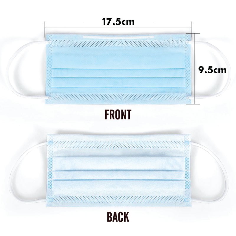 EARLOOP FACE MASK BLUE 3 PLY | Shopee Malaysia