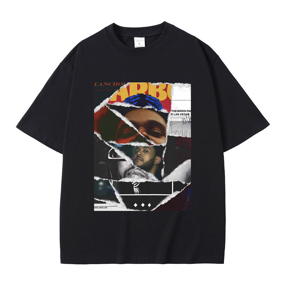 Best Famous Singer The Weeknd Album Cover Collage Graphic Tshirt Men ...