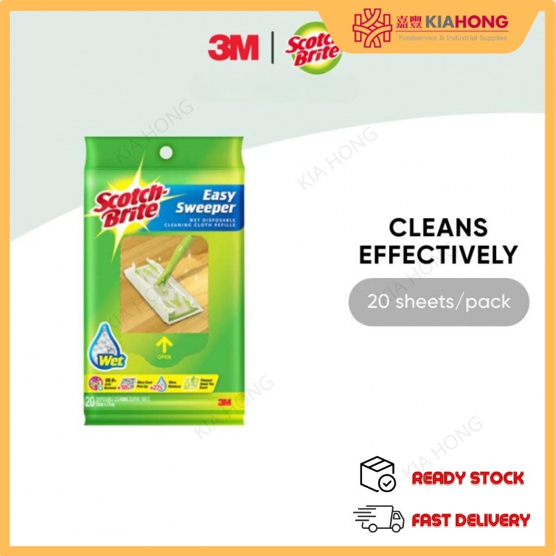 3M™ SCOTCH BRITE™ [20 SHEETS/PACK] WET REFILL FOR EASY SWEEPER/SWEEPER+ ...