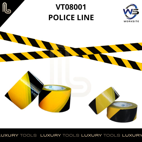 HITAM Yellow Black Barrier Line/Police Line 2" x 500 Meters/Barikade ...