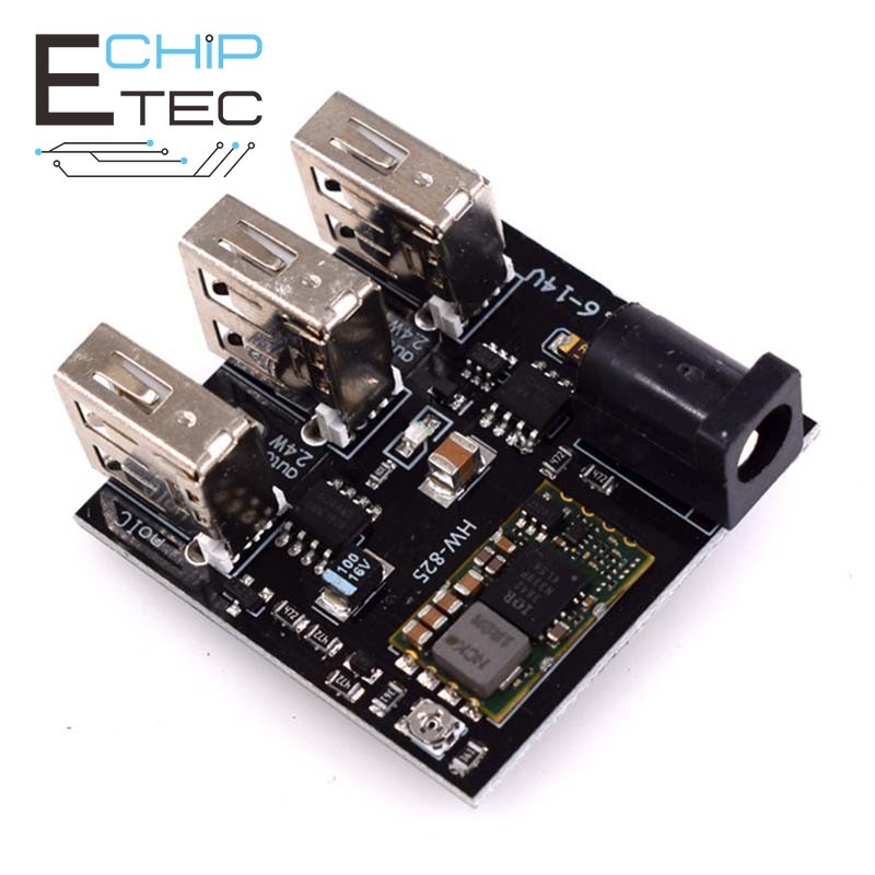 DC-DC 9V/12V To 5V 8A Step Down Power Charger Bank Board 3 USB Mini ...