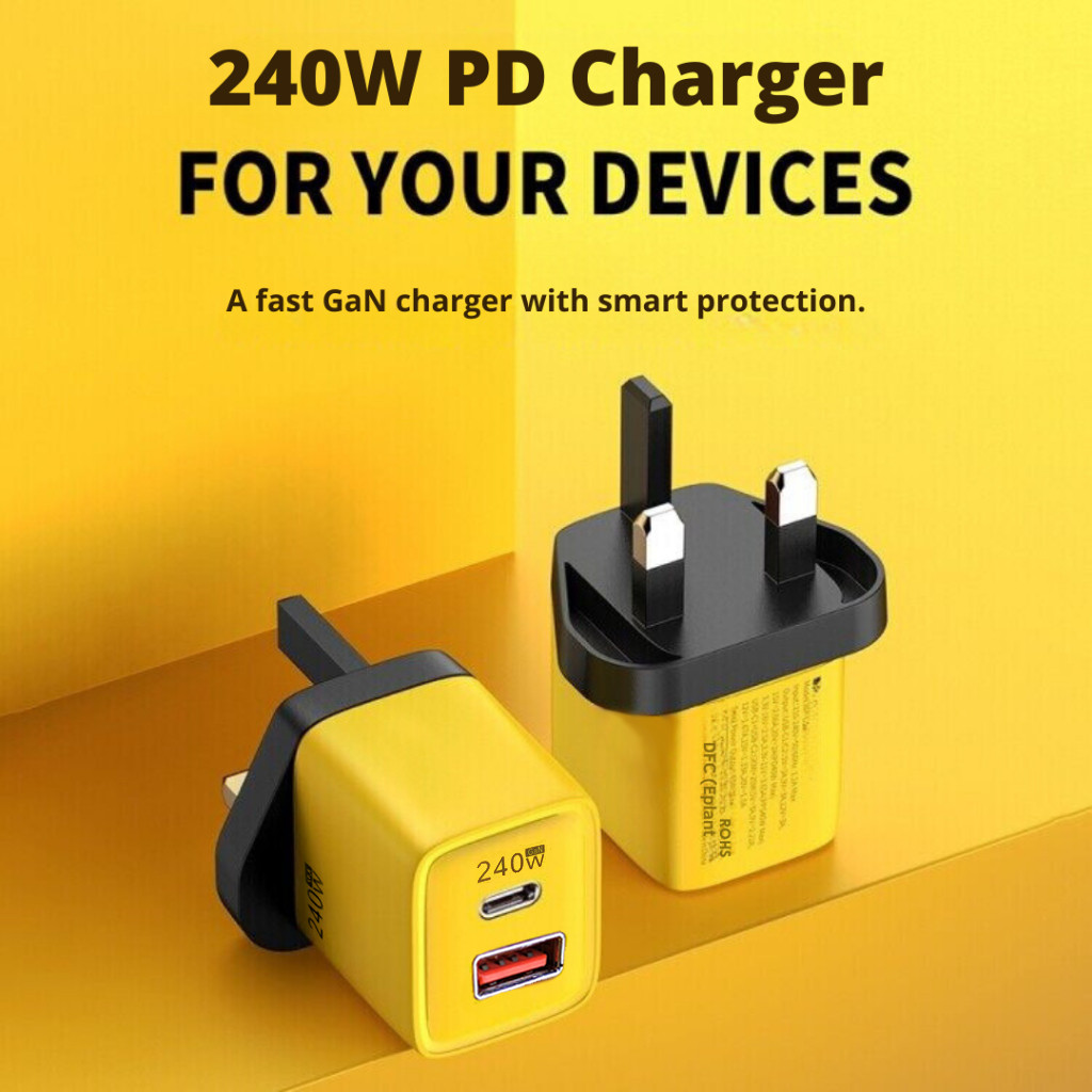 240W Super Fast UK Adapter PD | Wall Charger Plug | Travel USB Charger ...