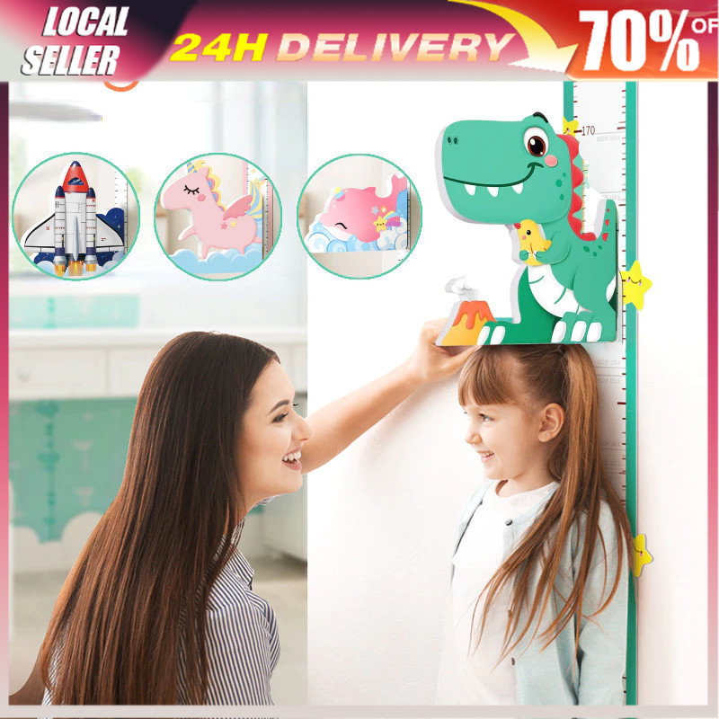 3D Wall Height Sticker Magnetic Measurement Ruler Removable Self ...