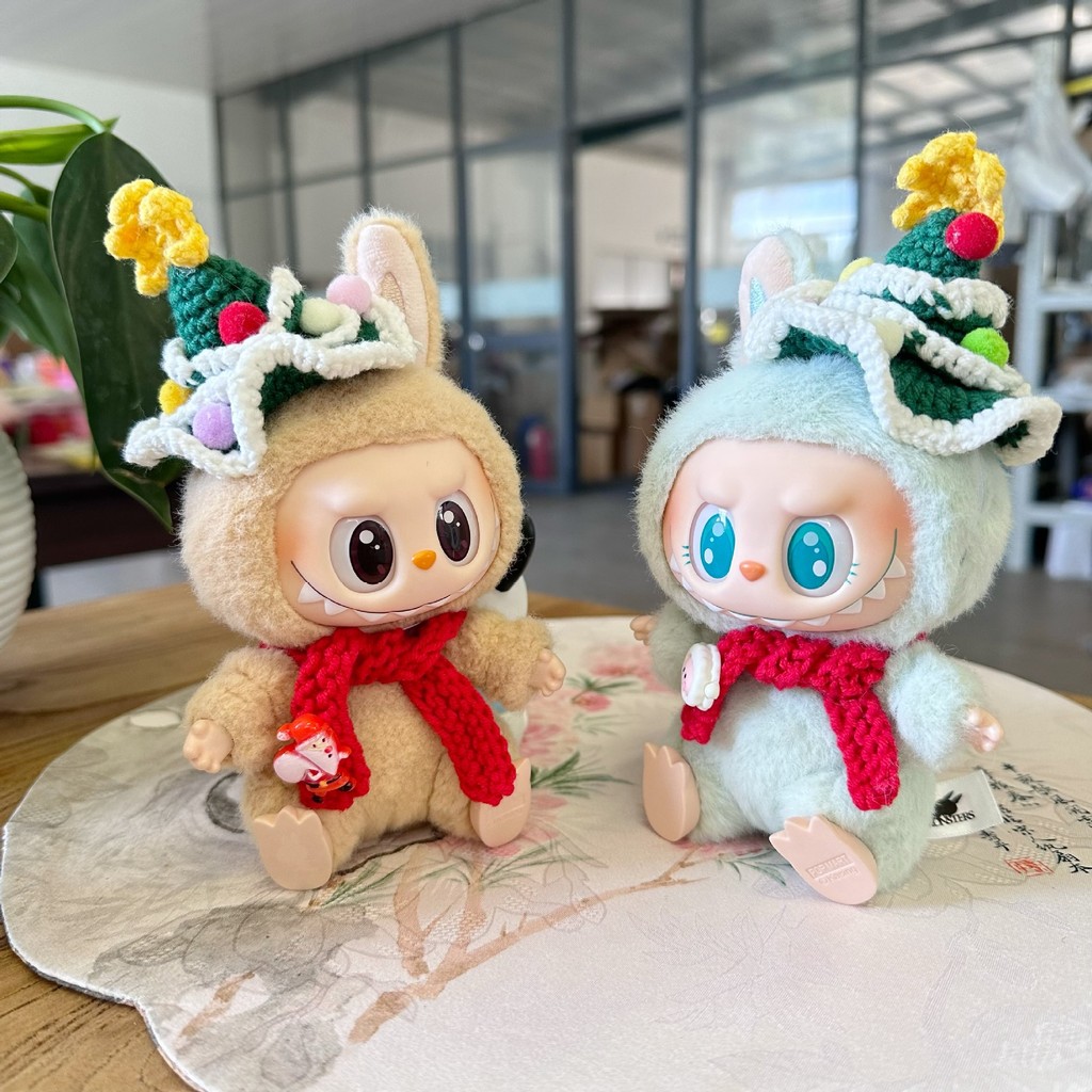 17cm Labubu V2 V1 Christmas Clothes Accessories For Labubu Dolls ...