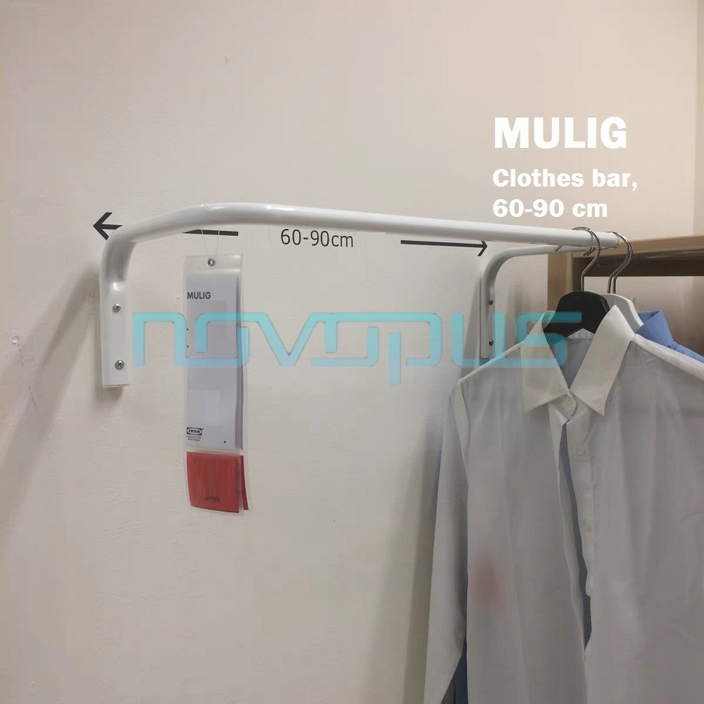 NOVO Adjustable Width Steel Clothes Bar to Create Floating Cloth Rack ...