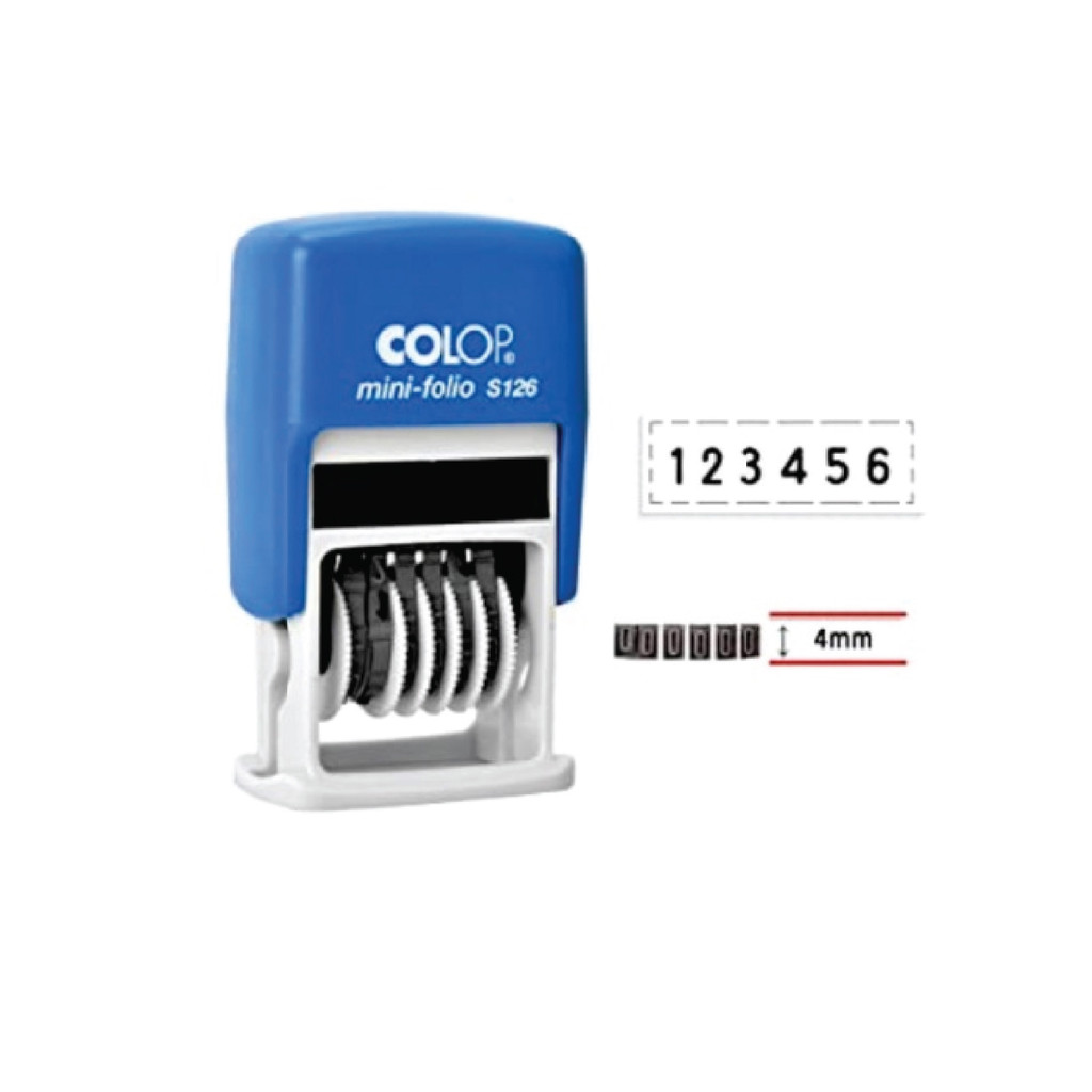 Colop S126 Self-Inking Numbering Stamp 6 Digits 4mm - Red Ink | Shopee Malaysia