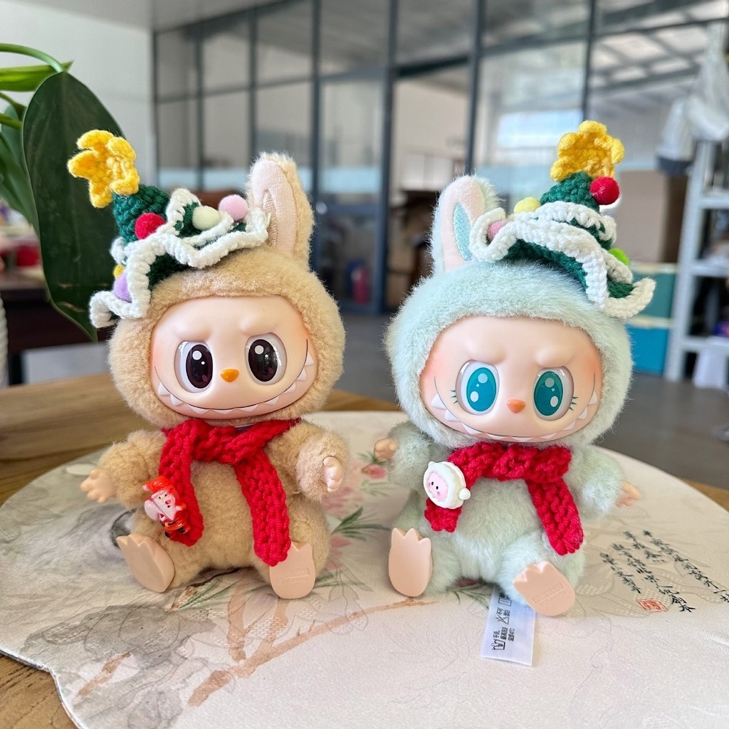 17cm Labubu V2 V1 Christmas Clothes Accessories For Labubu Dolls ...