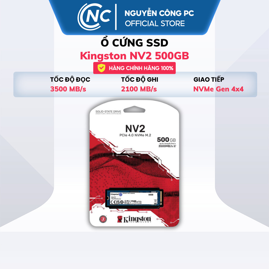Kingston NV2 - NV3 500GB Nvme Gen 4x4 SSD hard drive read/write speed ...