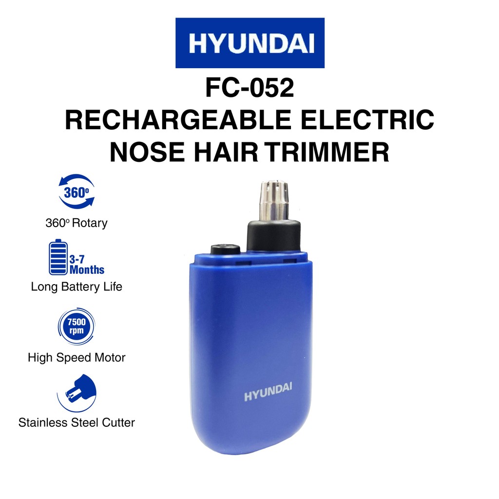 HYUNDAI FC-052 Nose Hair Trimmer To Clean Nostril Hair Mini Shaver Nose Hair Removal Kit ...