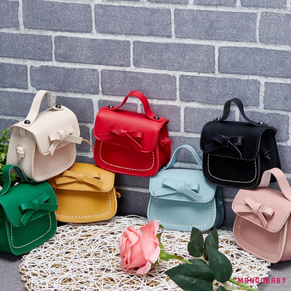 MANGO-Toddler Girl Crossbody Bag Cute Bow PU Shoulder Bag Handbags ...