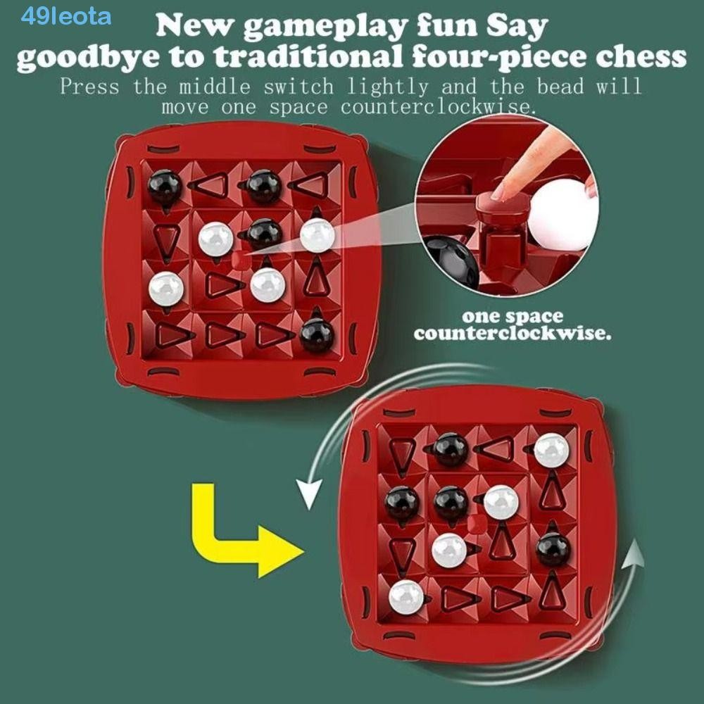 LEOTA Orbit Logic Board Game, Black and White Educational Four in A Row ...