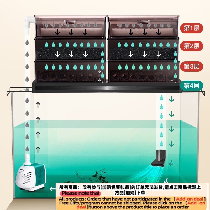 Contact before order】Drip Box Extra Large Fish Tank Filter Upper Filter ...