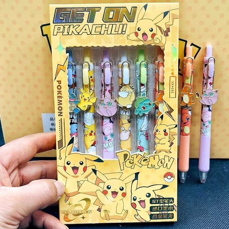 Pikachu Press Gel Pen High-value Cartoon Ballpoint Pen Good-looking ...