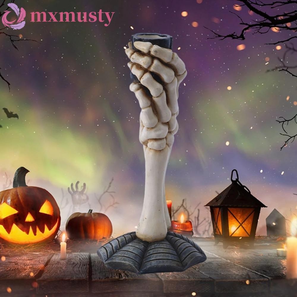 MXMUSTY Skeleton Hand Candle Holder, Resin Gothic Style Skeleton Hand ...