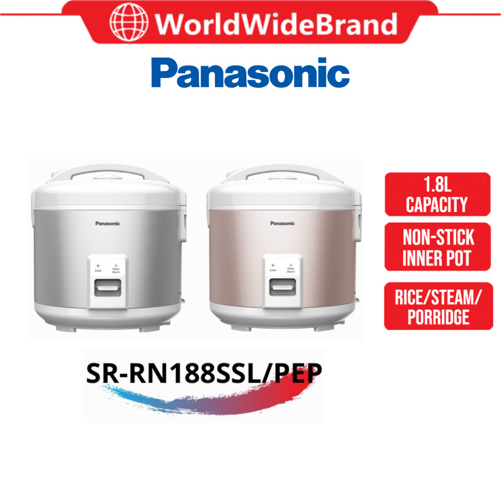 PANASONIC 1.8L MECHANICAL RICE COOKER SR-RN188 | Shopee Malaysia