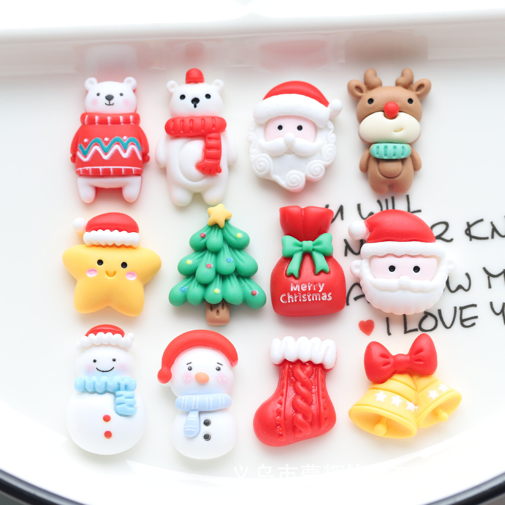 Cartoon Christmas Tree Jibbitz Charm Bear Jibbits Deer Croc Design Pin ...