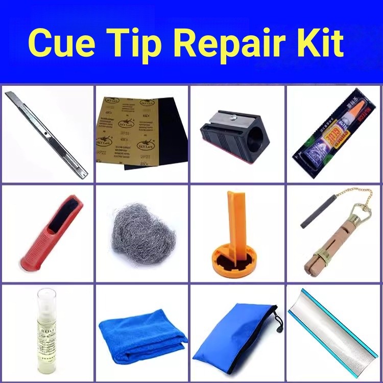 Billiard Cue Tip Repair Kit Tool Set Pool Cue Tip Shaper‌ Glue Billiard ...