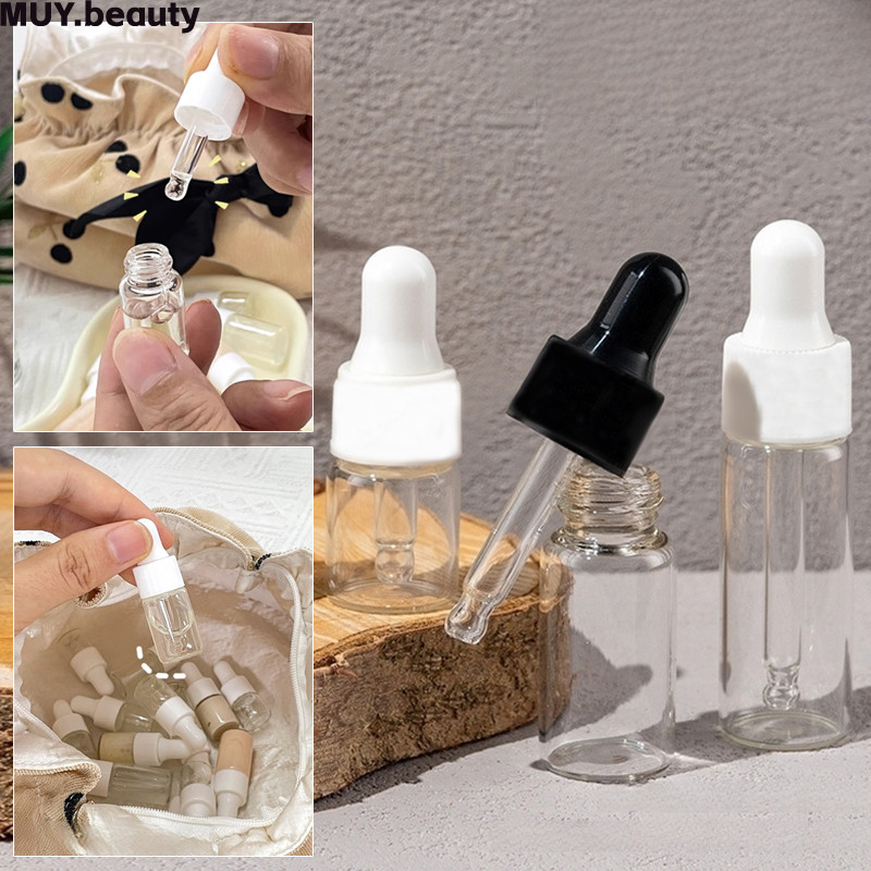 2/3/5ml Mini Glass dropper Portioning Bottle Travel Portable Essence ...