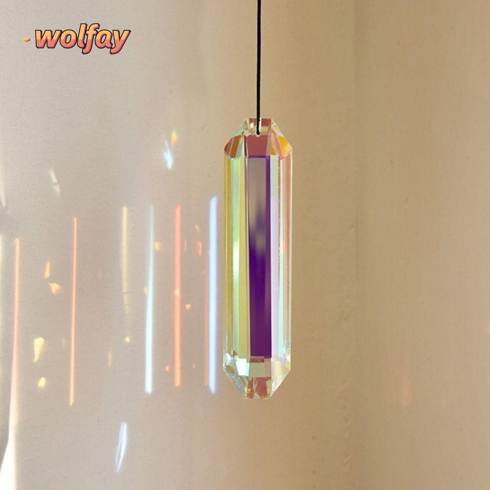 YOLANDA Sun Catcher Prism, Hexagonal White Crystal Hanging Crystals ...