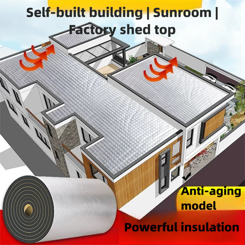 10M/roll 10/20/30mm Self-adhesive Aluminum Foil Insulation Cotton Roof ...