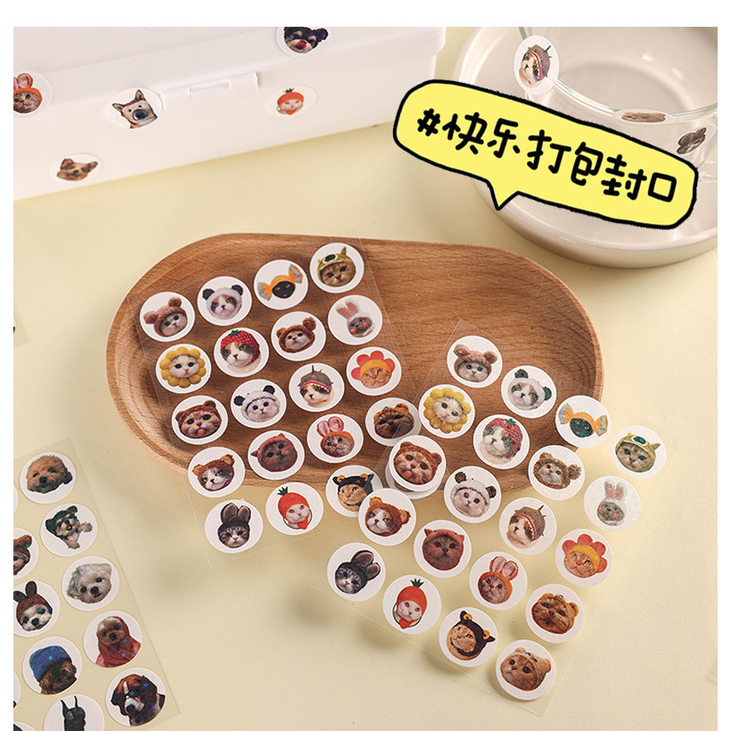 Cartoon Animal Collection Stickers Children's Handbook Material ...