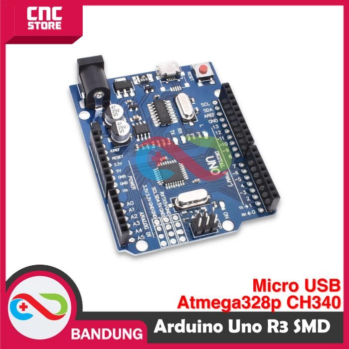 ARDUINO UNO R3 ATMEGA328P SMD CH340 ATMEGA328P MICRO USB - A | Shopee ...