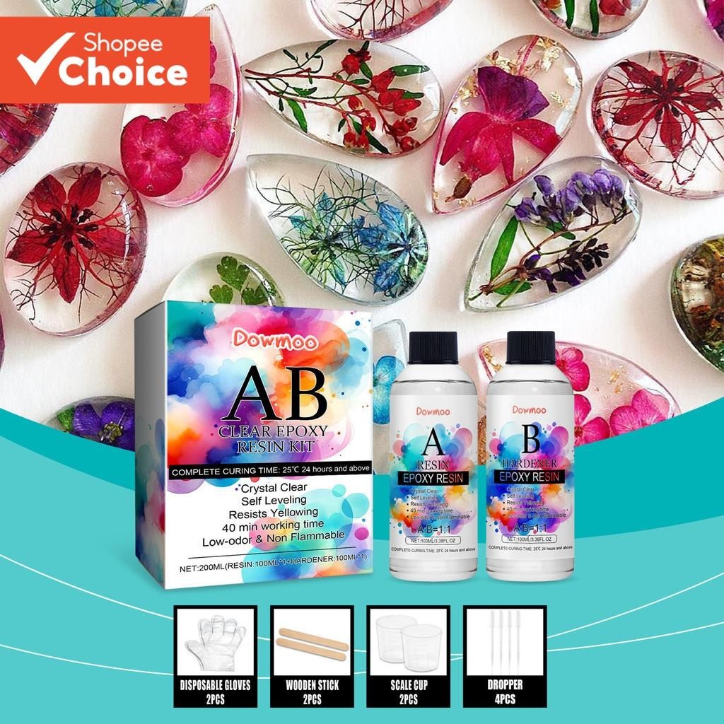 200ml Dowmoo DIY Epoxy Resin Art Kit Handmade Crystal Drip Glue High ...