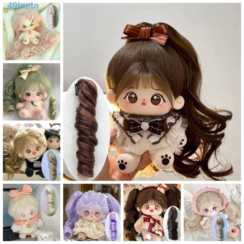 LEOTA BJD SD Doll Hair, Ponytail Long Curly Hair Cotton Doll Chemical ...