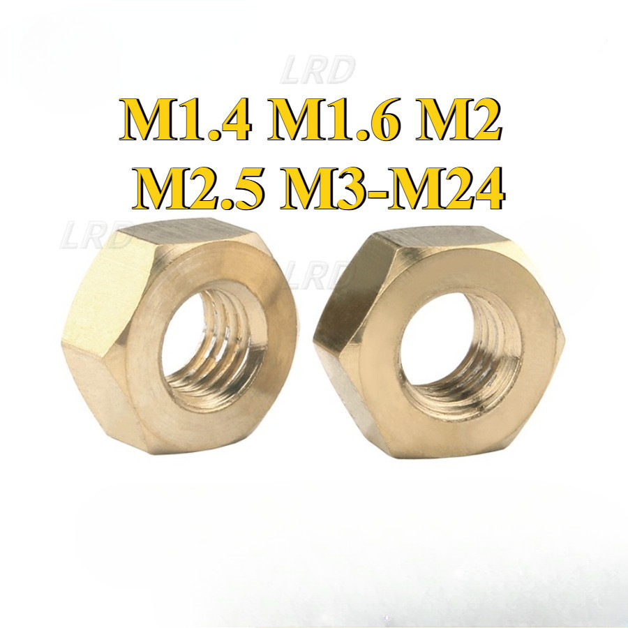 Copper Hex Nut M1.4/M1.6/M2/M2.5/M3-M24 [LRD-G] | Shopee Malaysia
