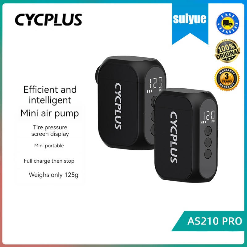 CYCPLUS AS210 PRO Mini Inflator New Portable Electric High Voltage Highway Bicycle Inflator Pump ...