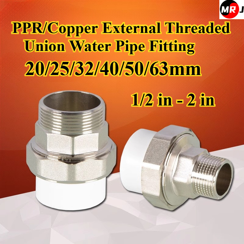 [MRJ-HY] PPR/Copper External Threaded Union Water Pipe Fitting 20/25/32 ...