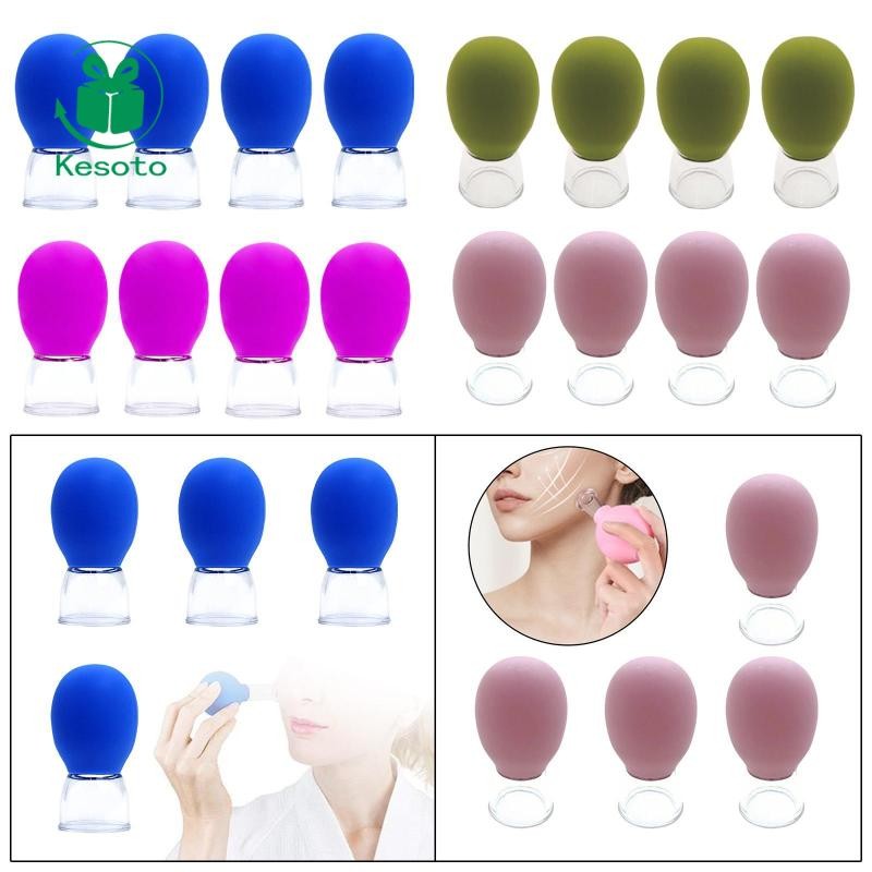 [Kesoto] 4x Body Cup Fascia Massage Body Cupping Set Personal Reusable ...