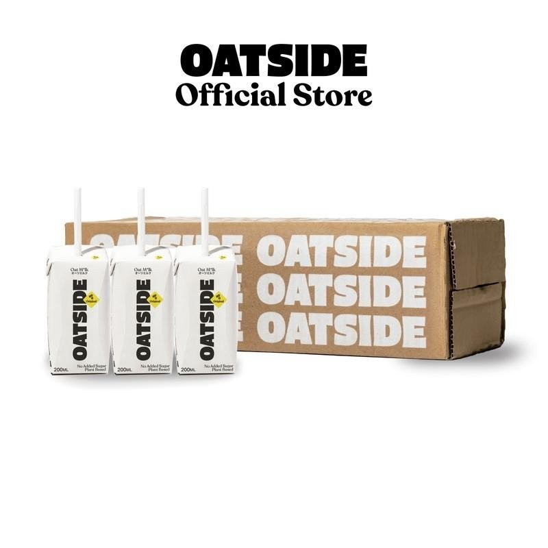 OATSIDE Barista Blend Original Oat Milk with Straw 200ml x 24- Dairy ...